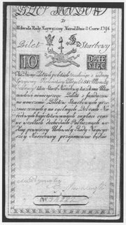 10 Złotych - 8.VI.1794, D, Mił. A2, Par. 6a, znak wodny J. HONIG... w ...