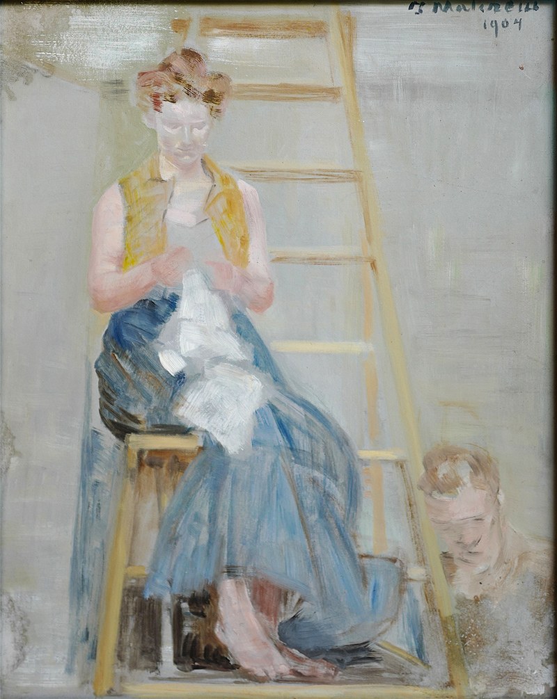 Jacek Malczewski (1854 Radom - 1929 Kraków), Malarz i modelka (na ...