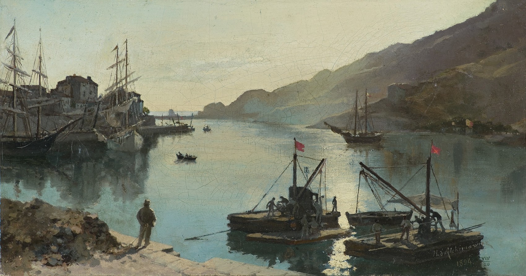 Alchimowicz Hiacynt, PORT W SŁOŃCU, 1894 - Aukcja internetowa ...