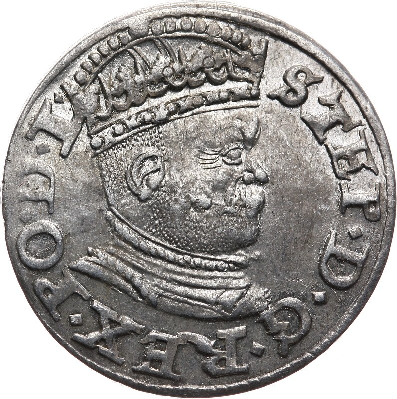 Polska, Stefan Batory 1576-1586, trojak 1586, Ryga. - Aukcja ...
