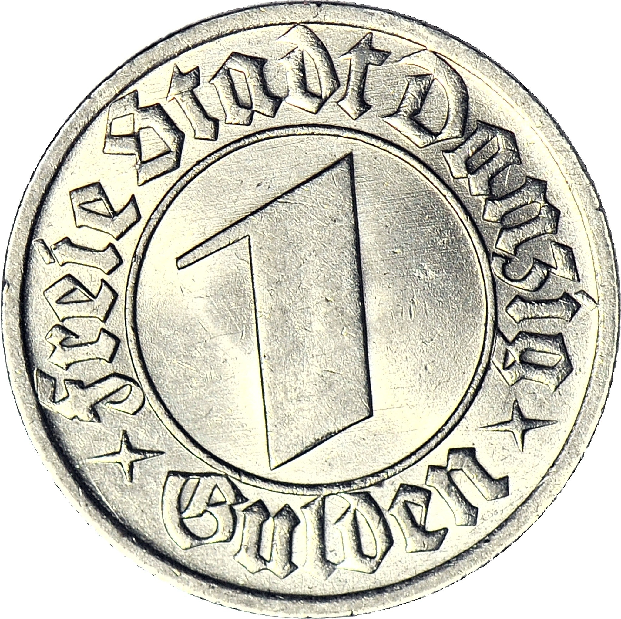 Wolne Miasto Gdańsk, 1 gulden 1932, menniczy - Aukcja internetowa / Licytacja online - Cena - OneBid