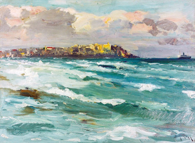 Adolf BEHRMAN (1876-1942), Palestyńskie wybrzeże - Aukcja internetowa ...