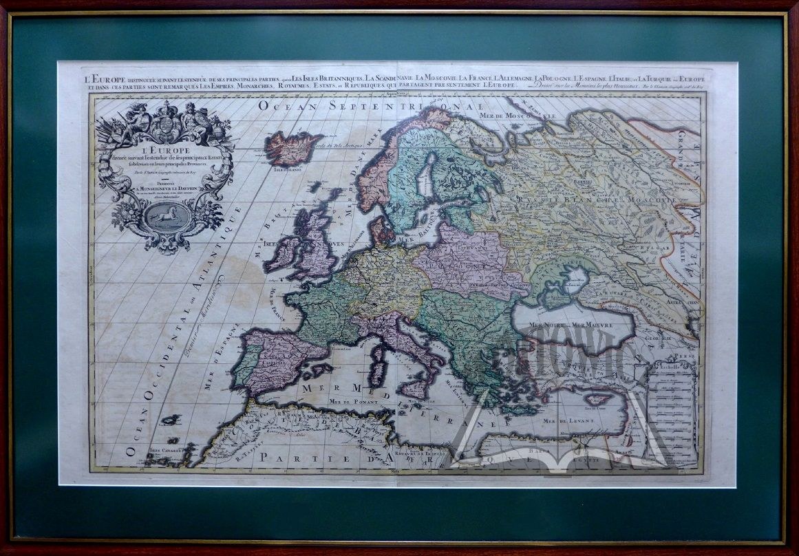 (EUROPA). "L'Europe divisee suivant l'estendue des ses principaux ...