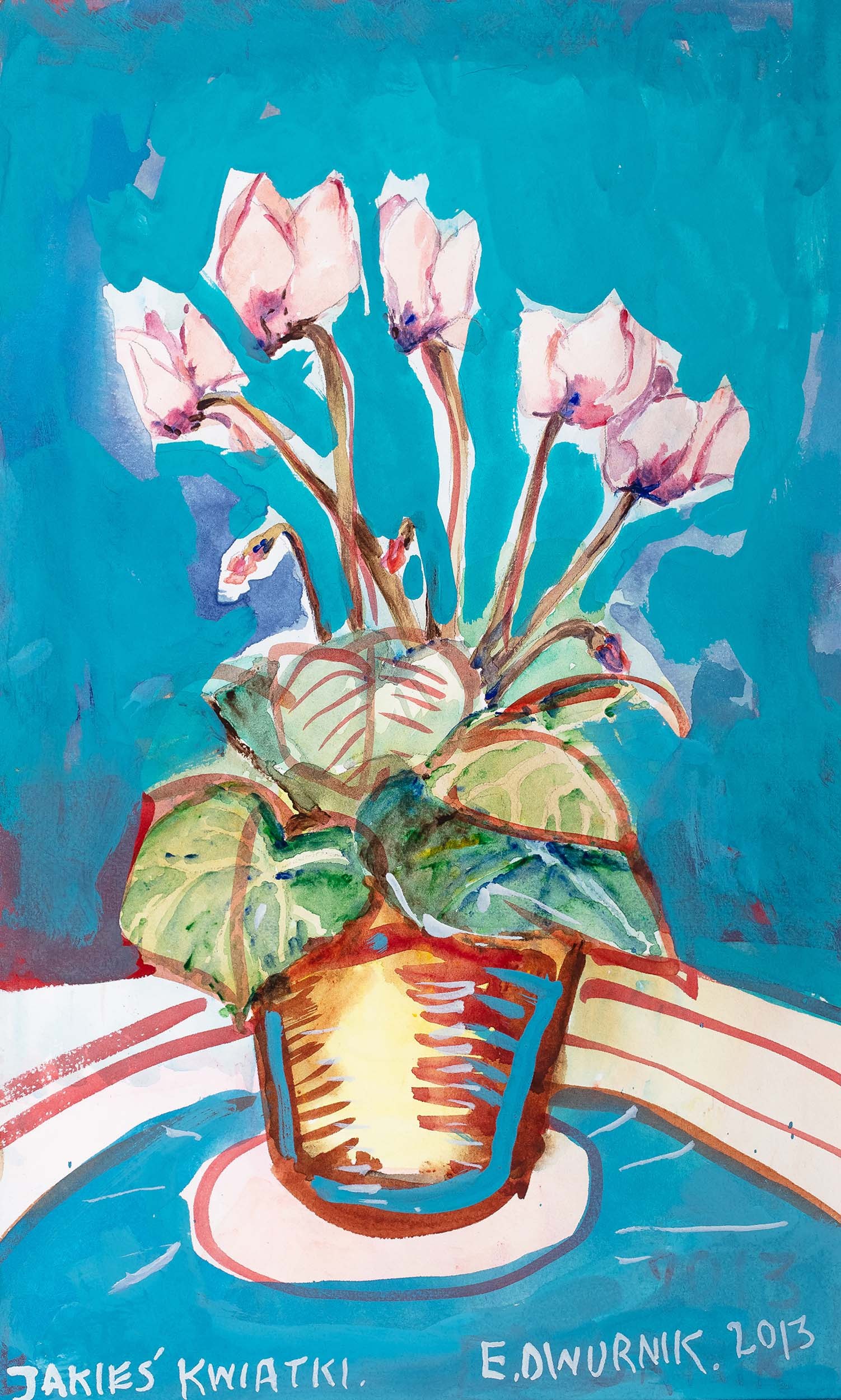 Edward Dwurnik (ur. 1943 Radzymin - 2018 Warszawa), Jakieś kwiatki, 2013 r. - Aukcja internetowa ...