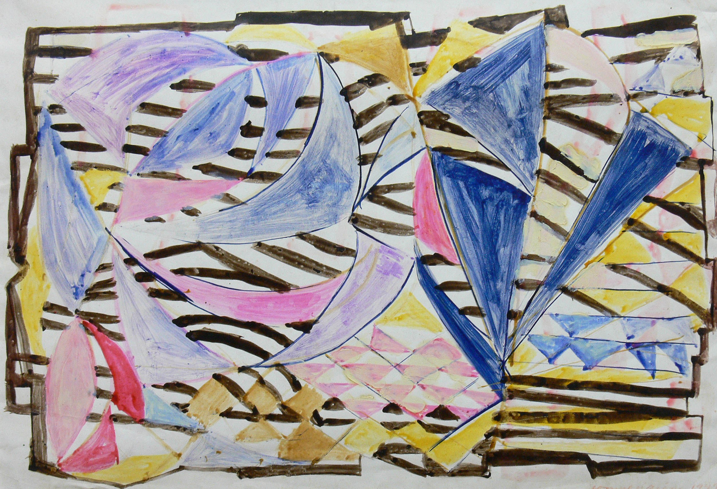 Józef Jarema (1900 Stary Sambor - 1974 Monachium), Kompozycja V, 1949 ...