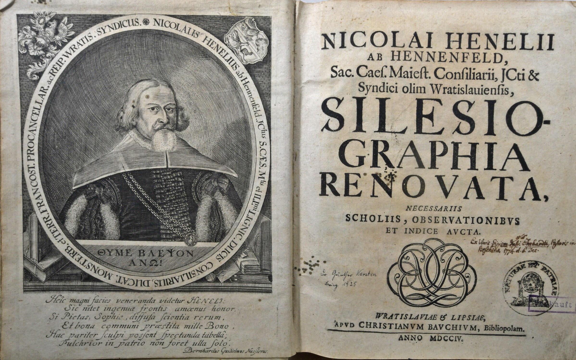 Henell [Henelius] ab Hennenfeld Nicolai - Silesiografia renovata ...