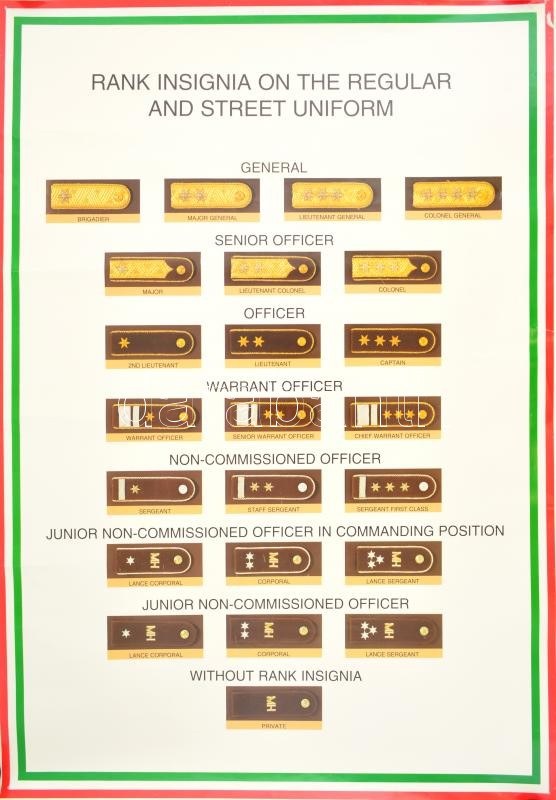 A Magyar Honvédség rangjelzései angol nyelvű plakát ... - Online ...