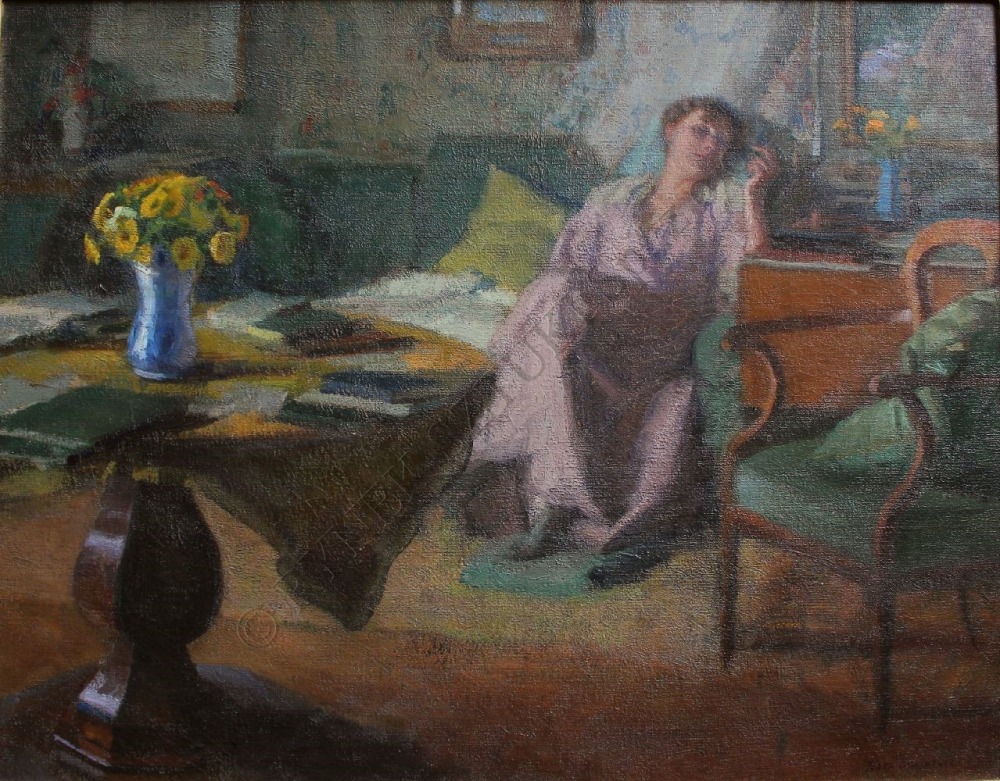 Józef Czajkowski (1872-1947), Nastrój krakowski(W saloniku) - Online ...