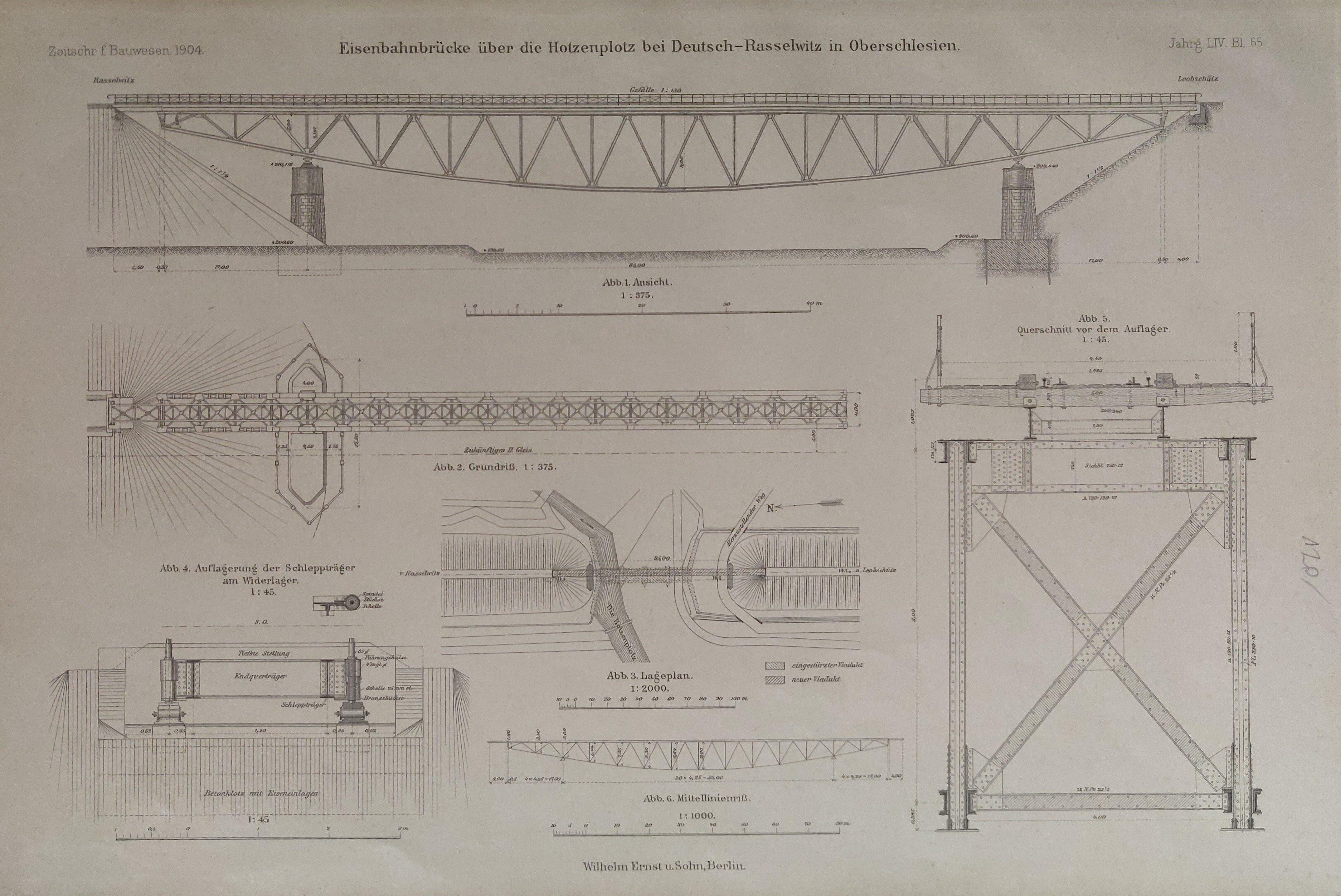 RACŁAWICE ŚLĄSKIE. Schematy mostu kolejowego na Osobłodze - Online ...