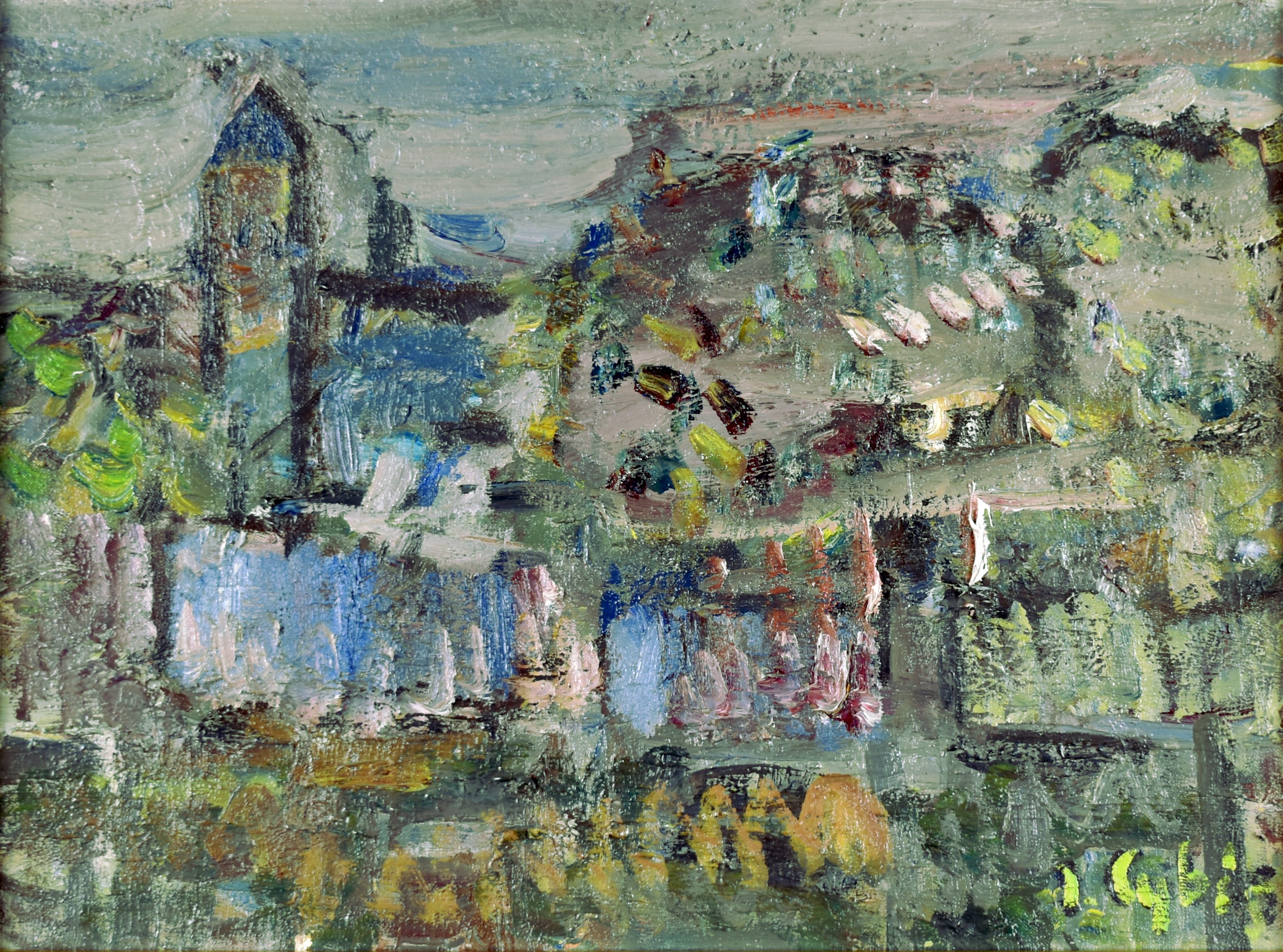 Jan Cybis (1897-1972), Ogrodzenie klasztoru św. Katarzyny - dzwonnica ...