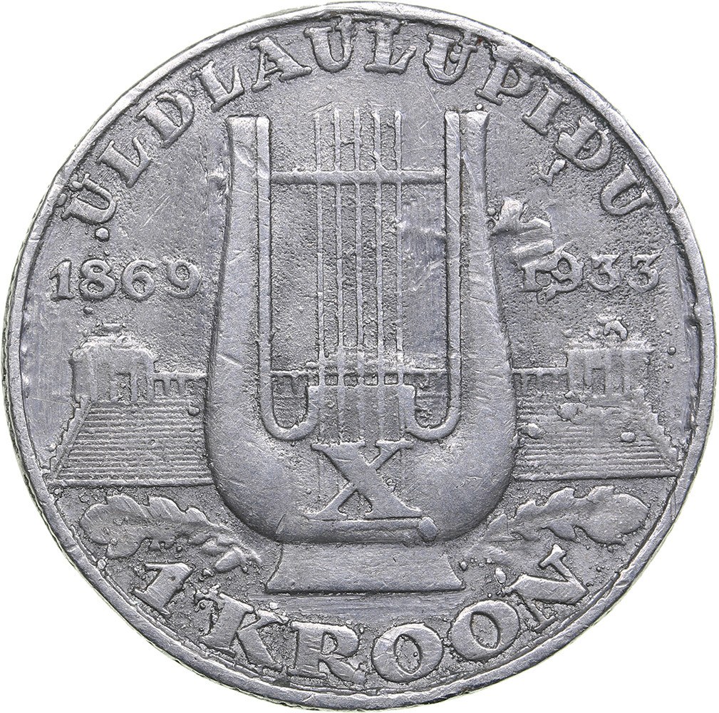 Estonia 1 kroon 1933 Song Festival - Forgery - Aukcja internetowa ...