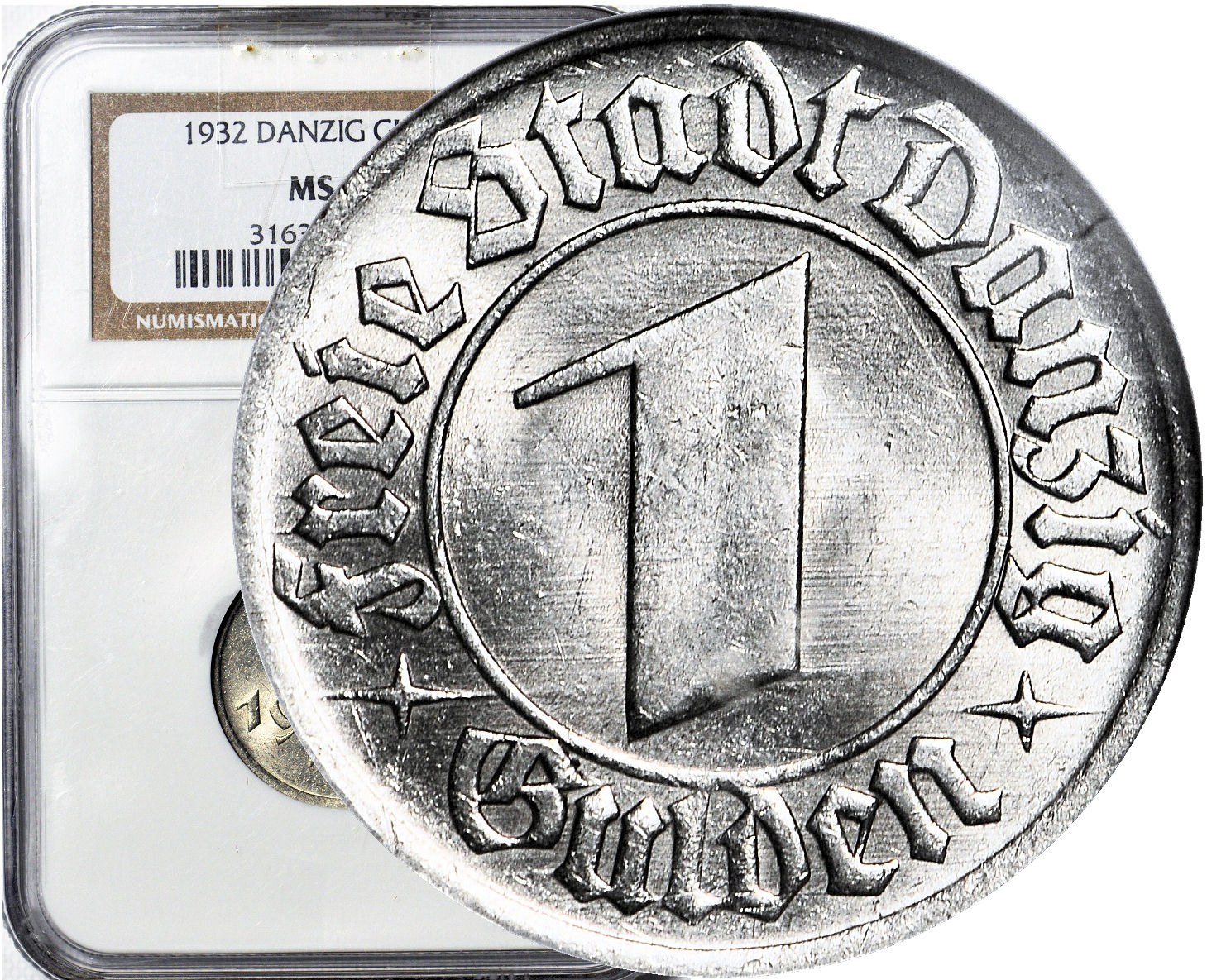 Wolne Miasto Gdańsk, 1 gulden 1932, menniczy - Aukcja internetowa / Licytacja online - Cena - OneBid