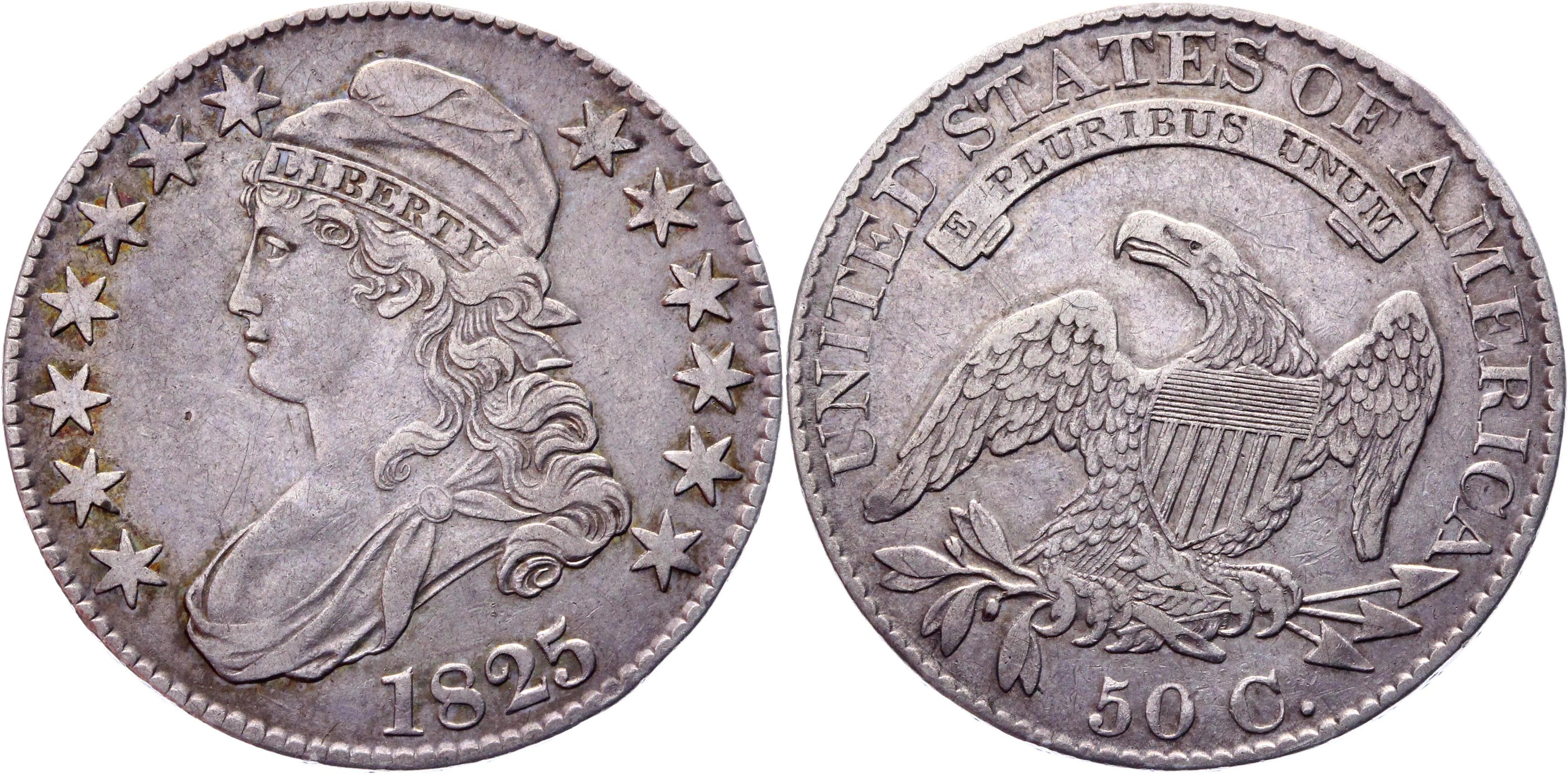 United States Half Dollar 50 Cents 1825 United States Half Dollar 50 Cents 1825
