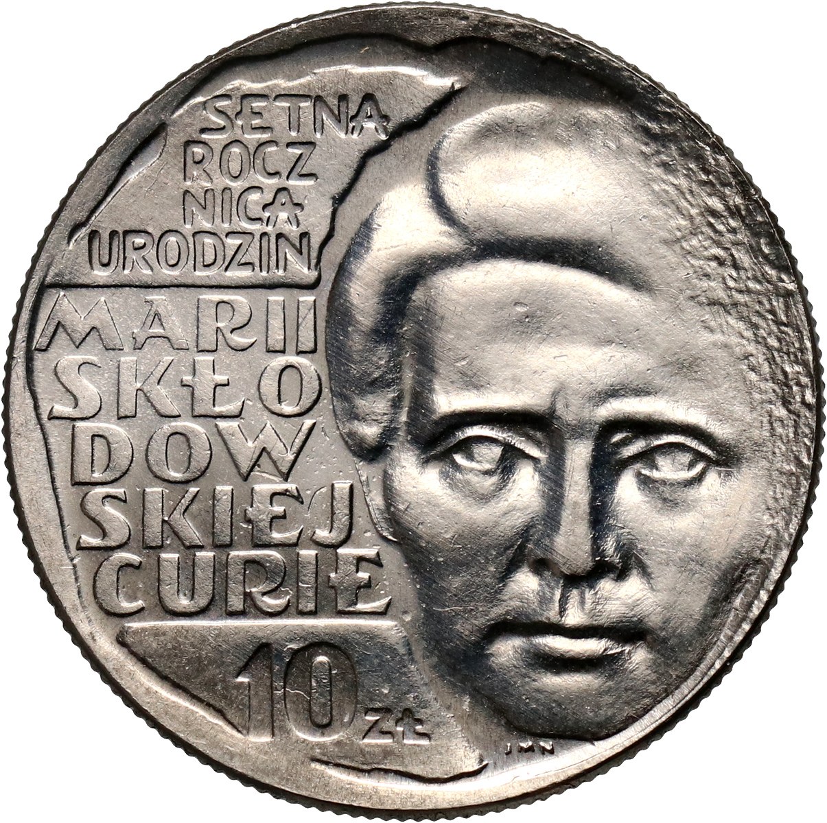 PRL, 10 złotych 1967, Maria Skłodowska-Curie, PRÓBA, nikiel - Online ...