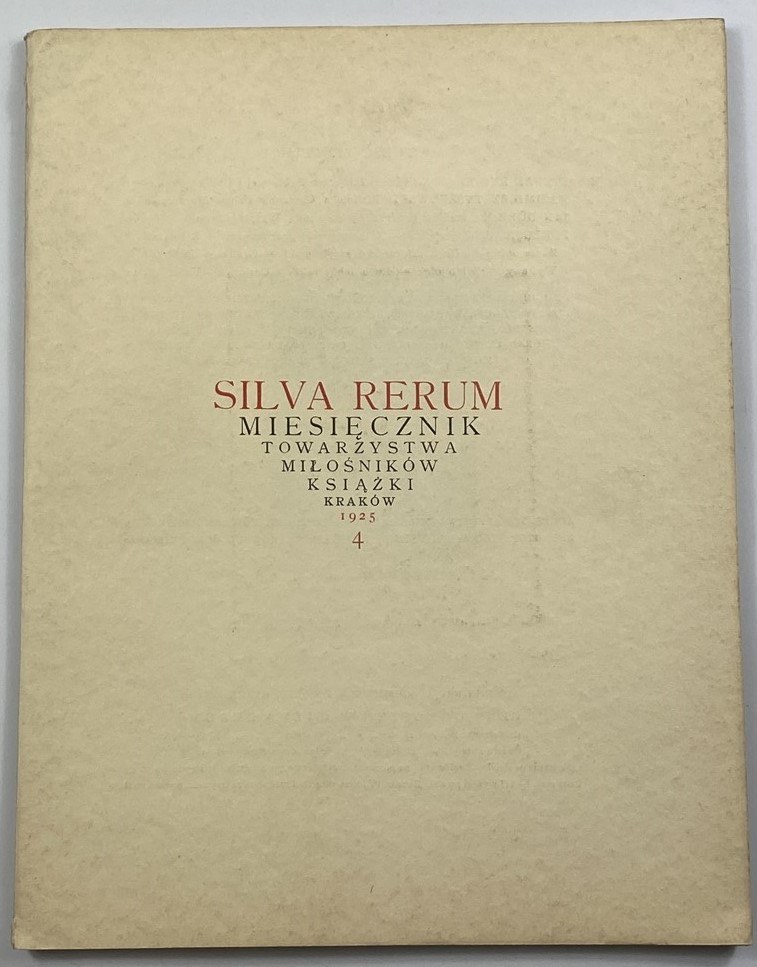 Silva Rerum 1925/4 [Wilno, Wyspiański] - Aukcja internetowa / Licytacja ...