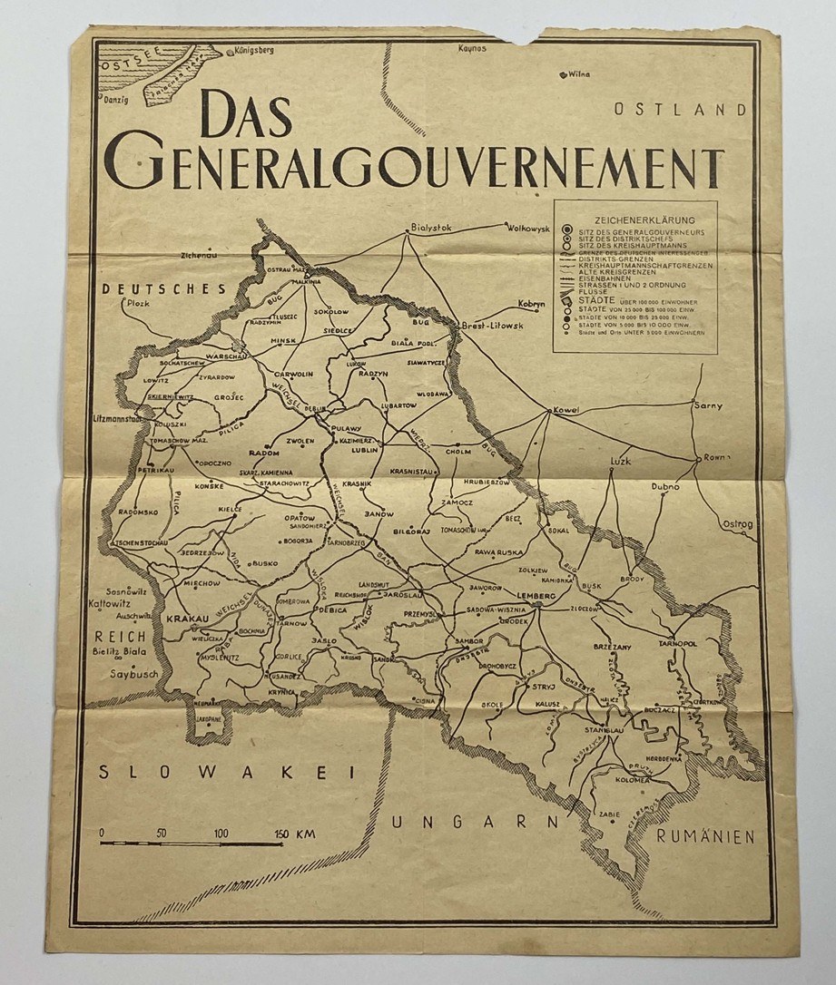 Mapa Das Generalgouvernement [Generalna Gubernia] - Aukcja internetowa ...