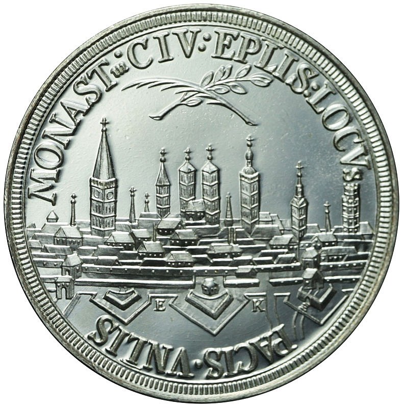 Niemcy, Srebrna replika medalu Pax Optima Rerum Pacis Unlis Monast Ciu ...