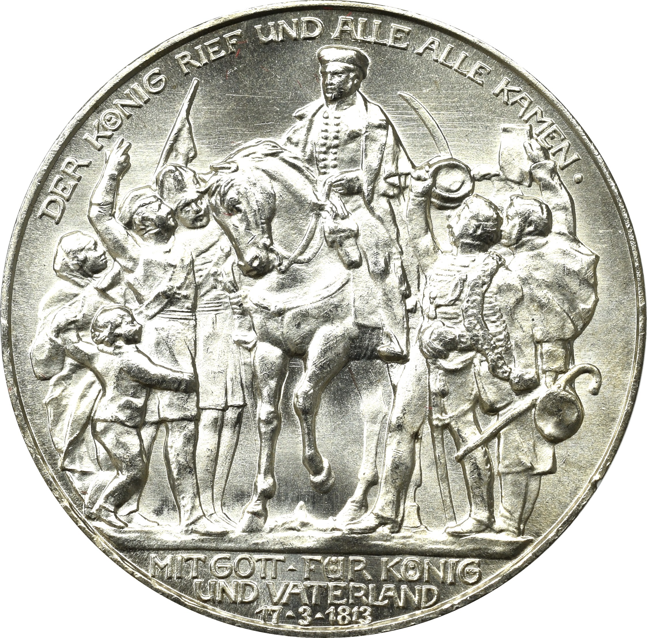 Niemcy, Prusy, 3 marki 1913 - 100 lat wiktorii lipskiej - Aukcja internetowa / Licytacja online ...