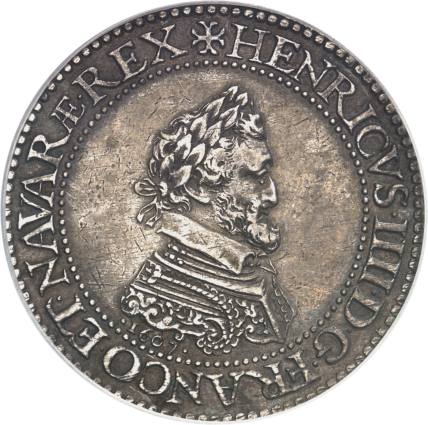 Henri IV (1589-1610). Piéfort de poids quadruple de l’essai du franc ...