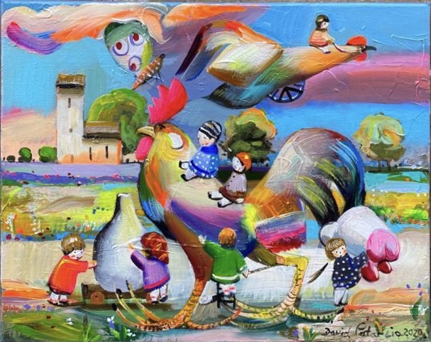 David Pataraia, Magiczny świat koguta - Aukcja internetowa / Licytacja ...