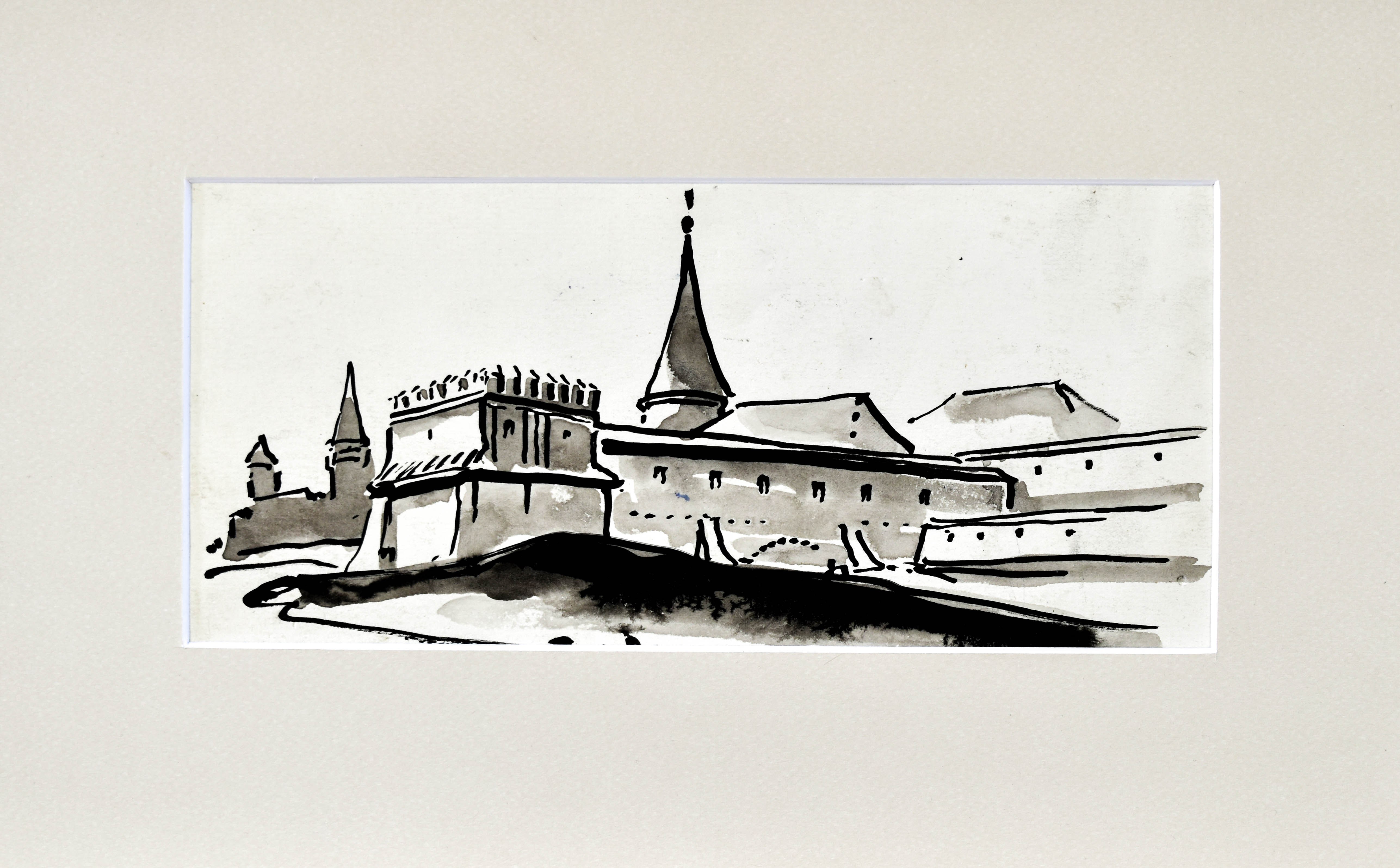 Wiktor ZIN (1925-2007), Szkic architektoniczny - Aukcja internetowa ...