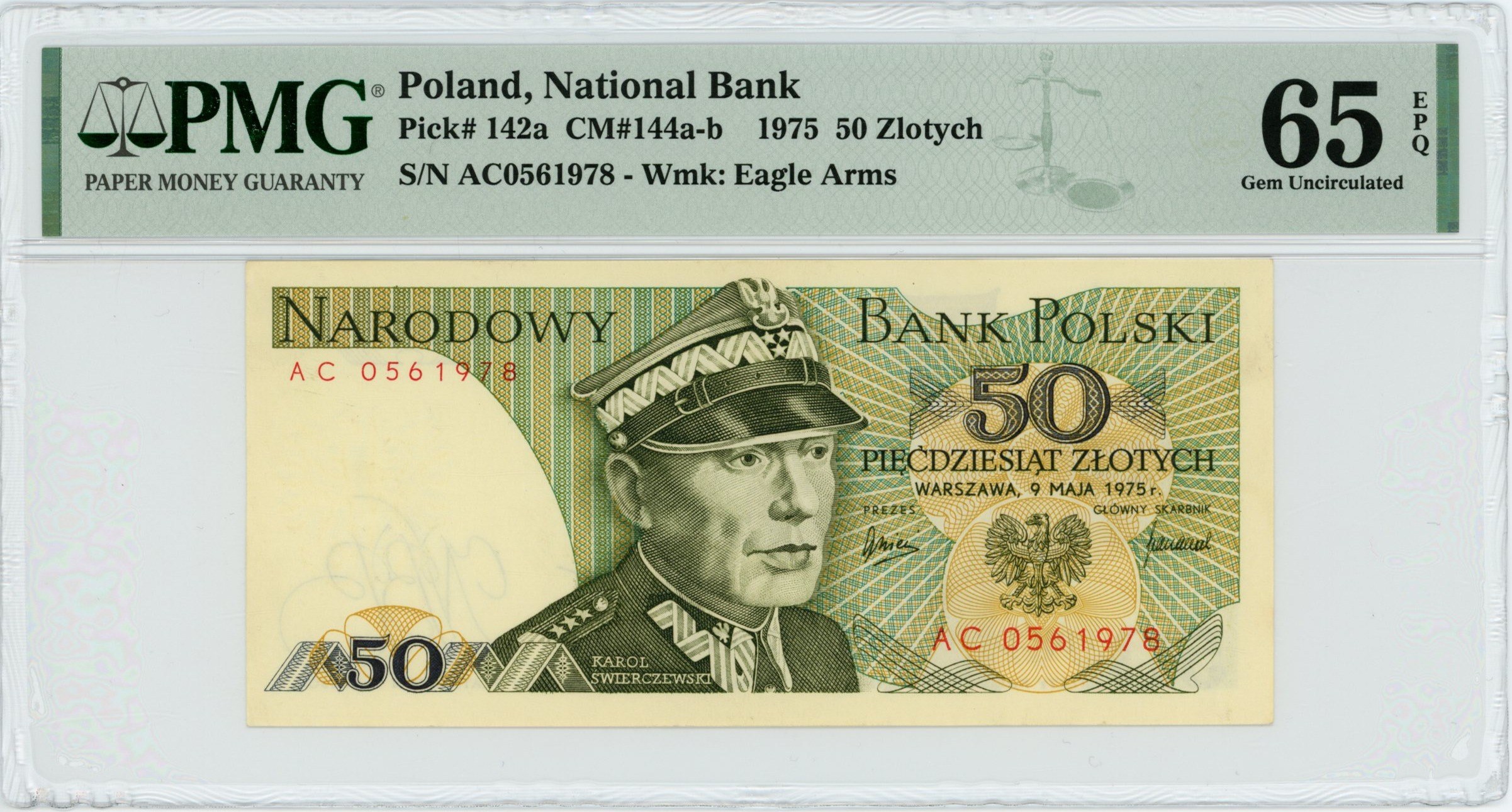 50 złotych 1975 - seria AC - PMG 65 EPQ - Aukcja internetowa ...