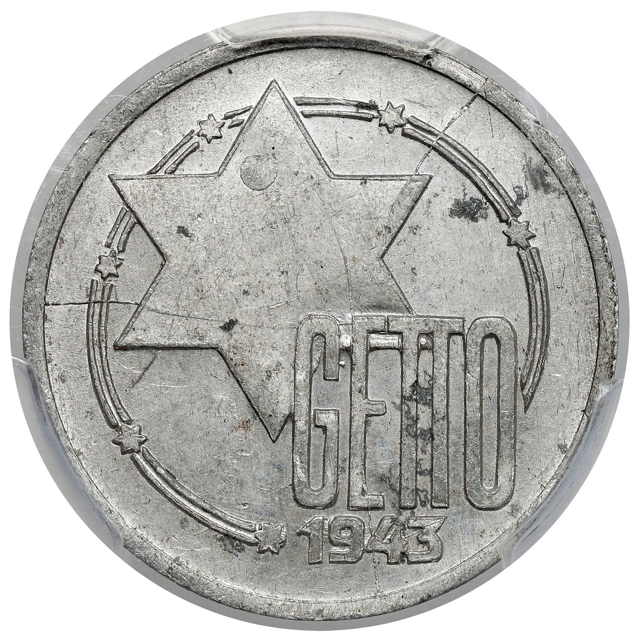 Ghetto Lodz, 10 marks 1943 Al - with a dot on the star - Online auction ...