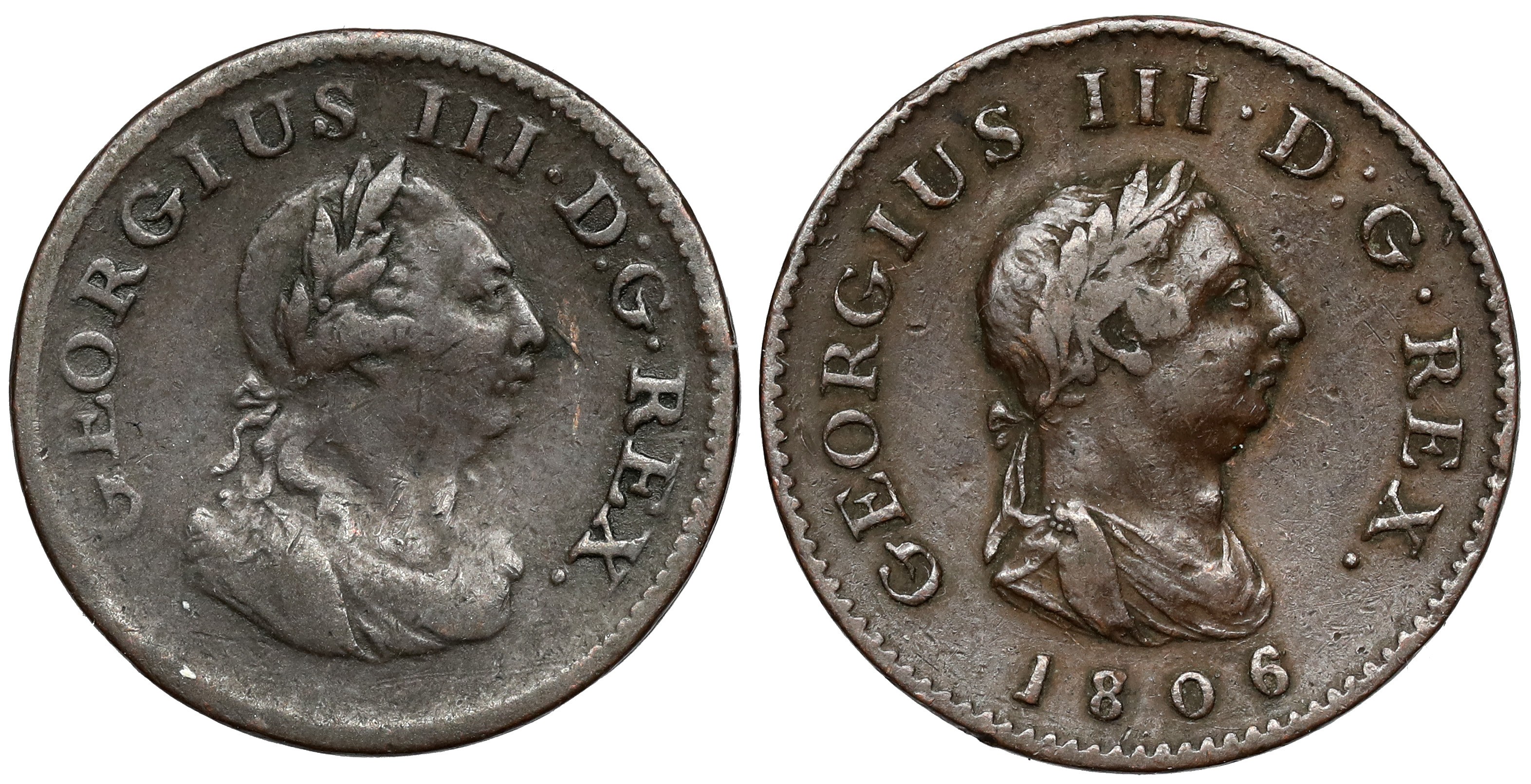 England and Ireland, lot of 2 bronze coins - Aukcja internetowa / Licytacja online - Cena - OneBid