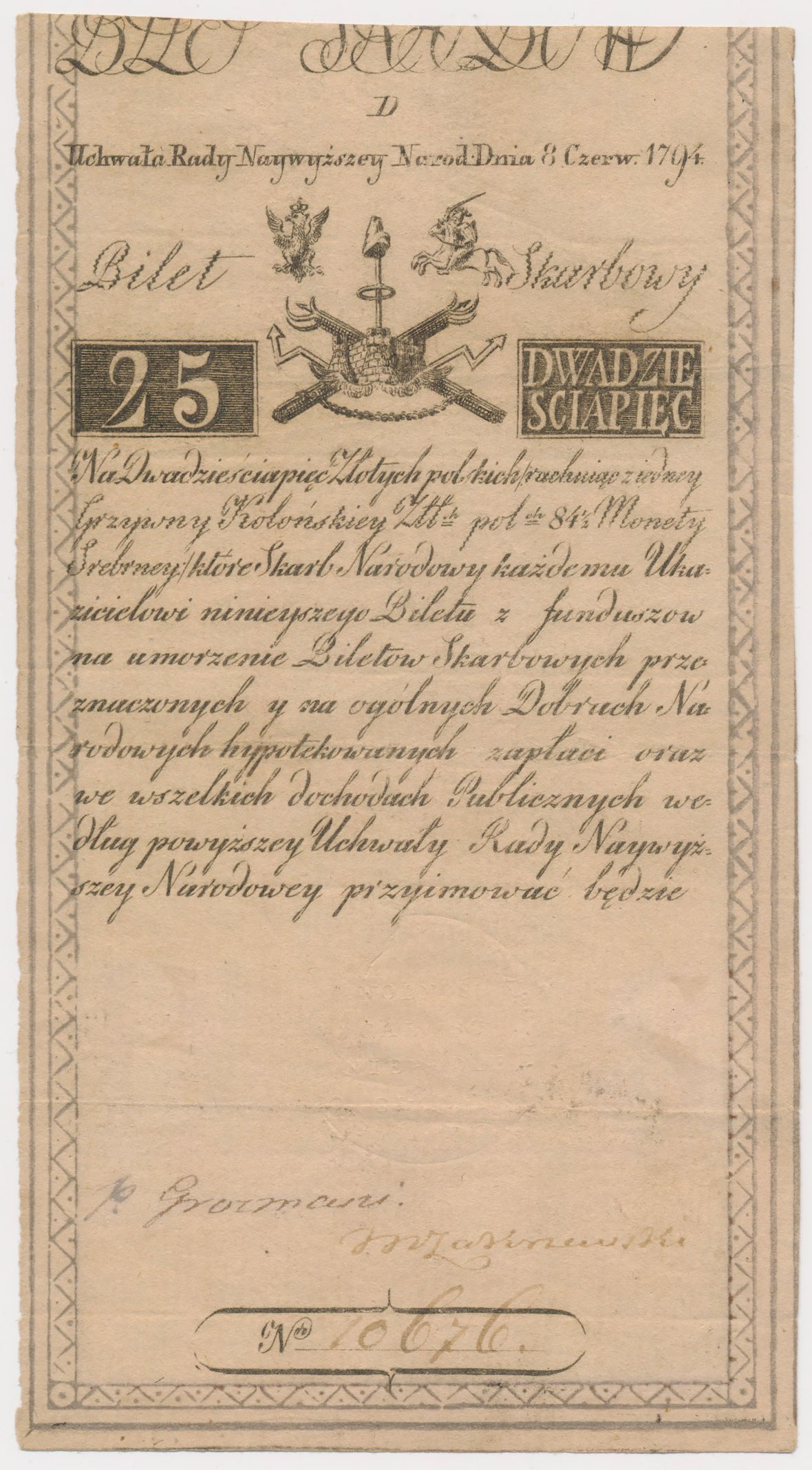 25 złotych 1794 - D - PIETER DE VRI[ES] & COMP- - Aukcja internetowa ...