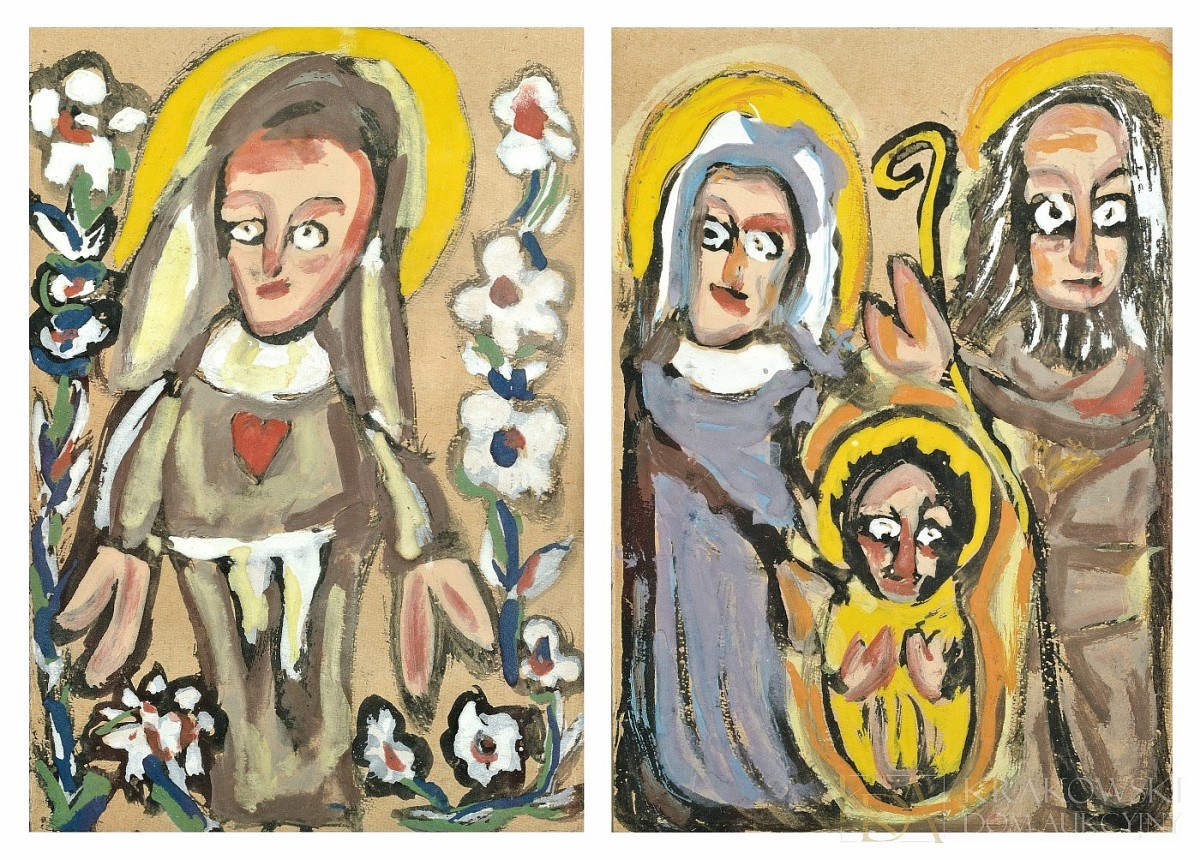 Maria WNĘK (1922-2005), "Madonna i Święta Rodzina" - Aukcja internetowa ...