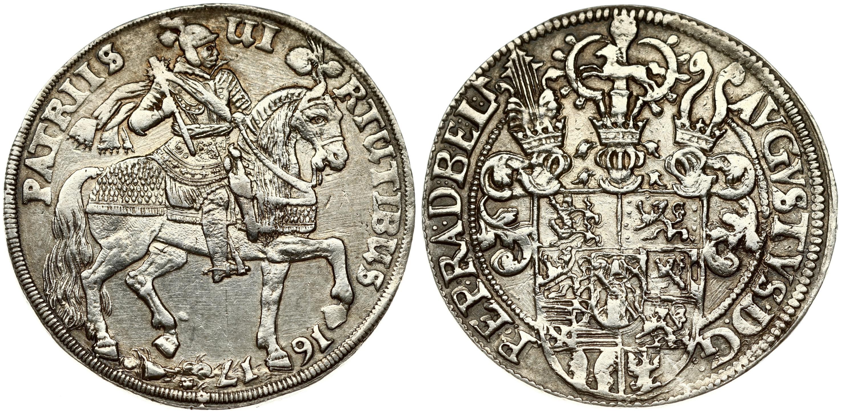 Germany RATZEBURG 1 Thaler 1617 (b) August(1611-1636). Averse: Spanish ...