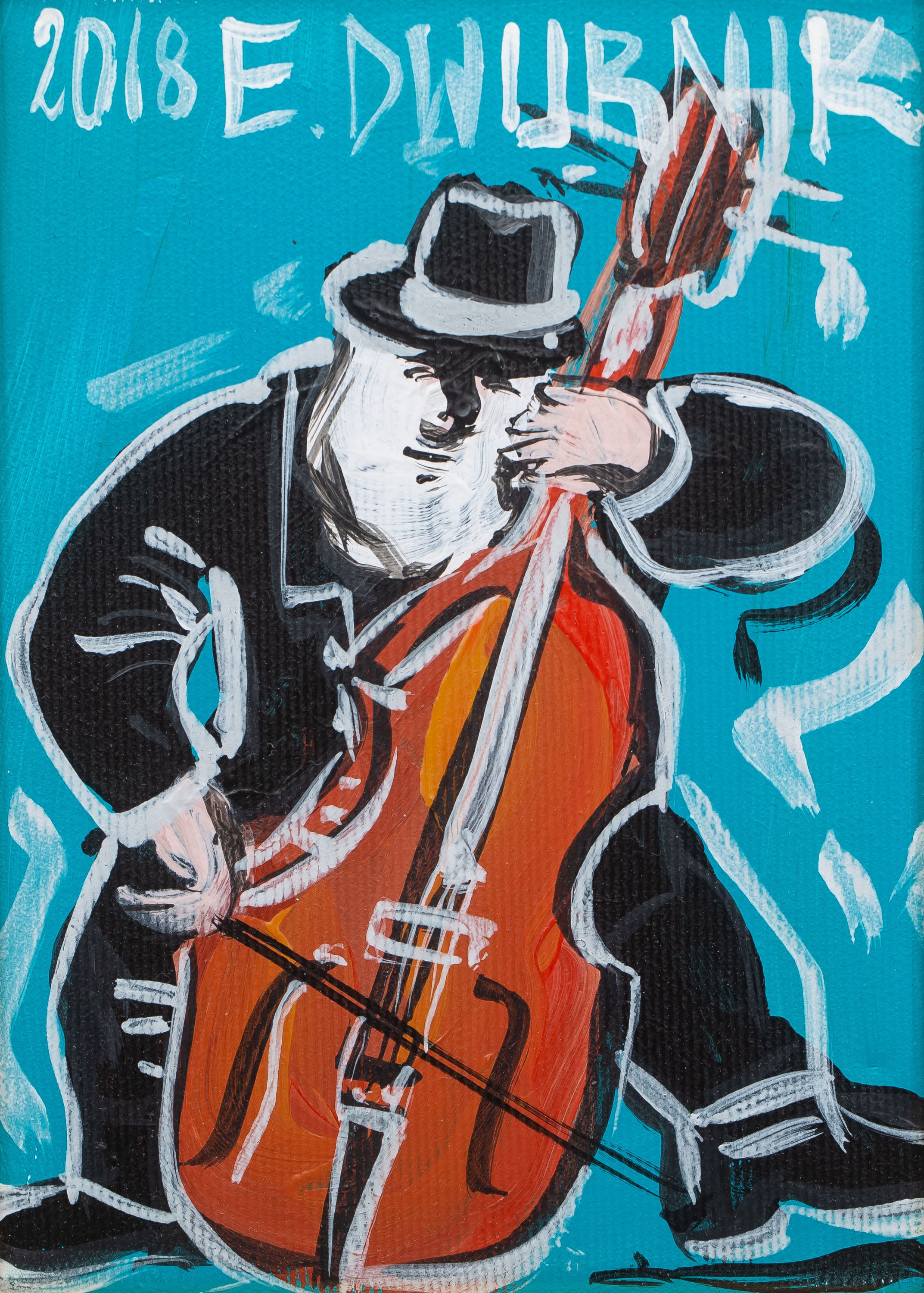 Edward Dwurnik (1943 Radzymin - 2018 Warszawa), Kontrabasista, 2018 r. - Aukcja internetowa ...