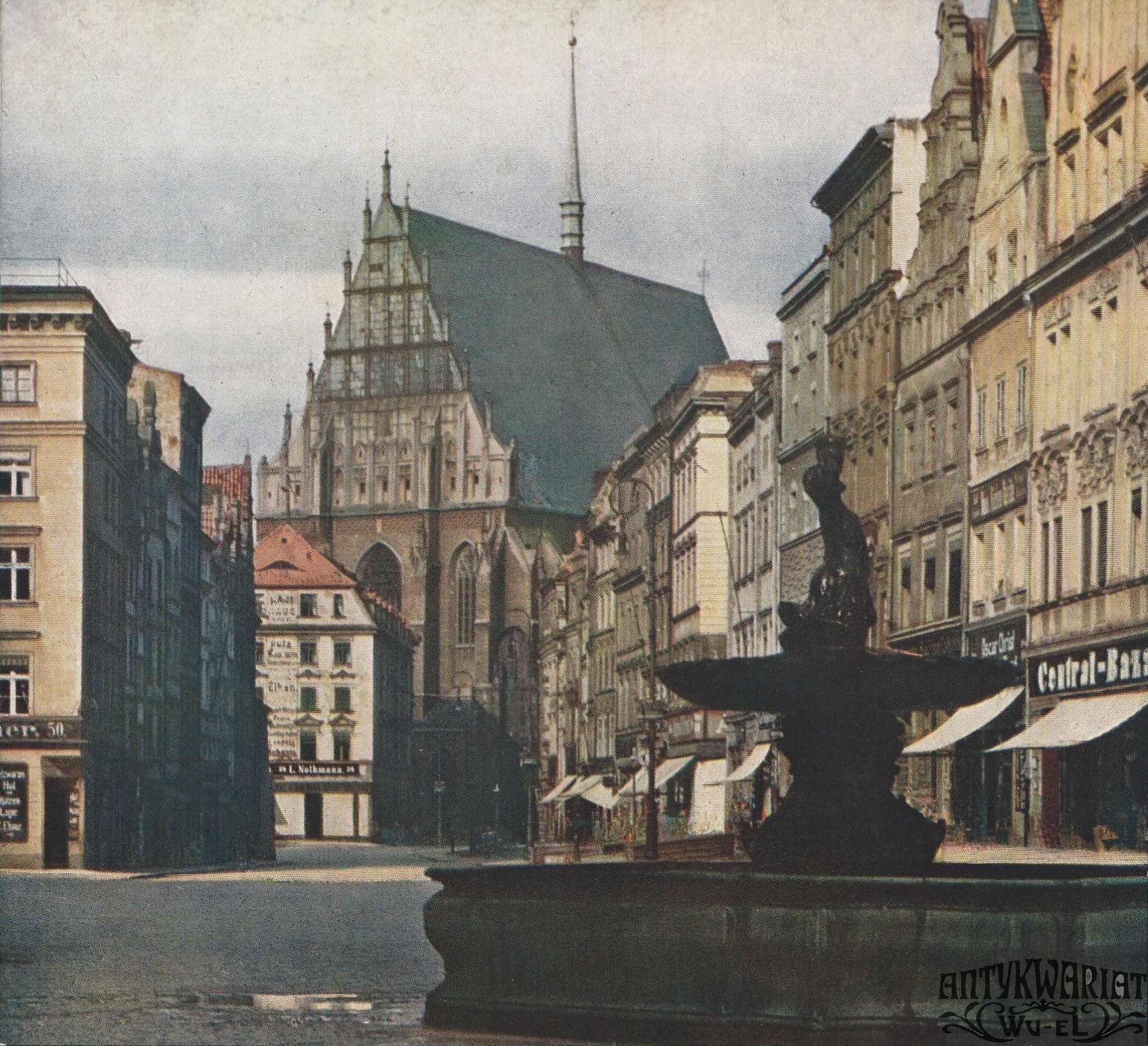 NYSA. Rynek. Wg fot. Juliusa Hollosa, na ozdobnym kartonie, kolor., st ...