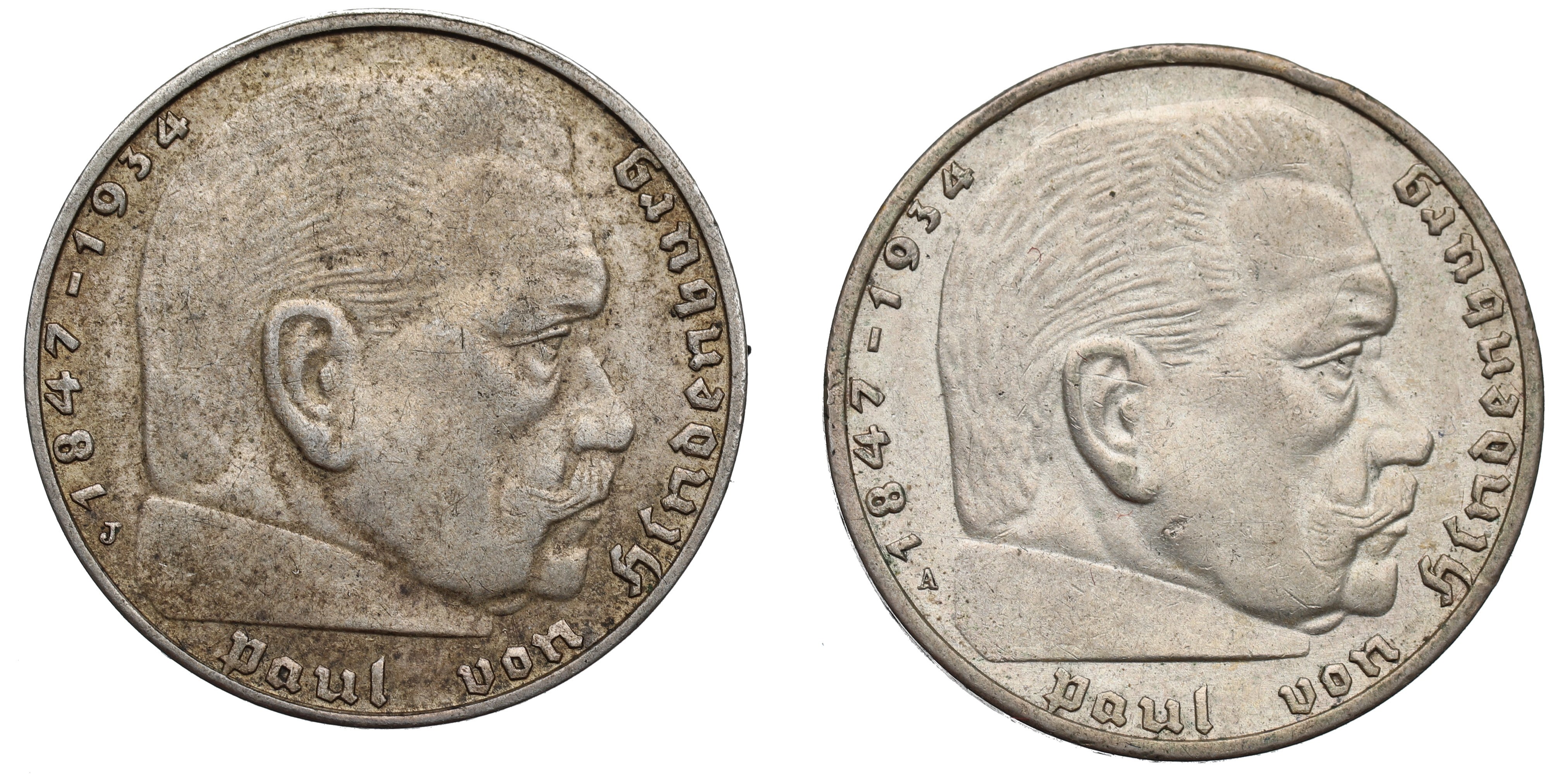 Niemcy, III Rzesza, Zestaw 2 marki 1939 - Aukcja internetowa ...