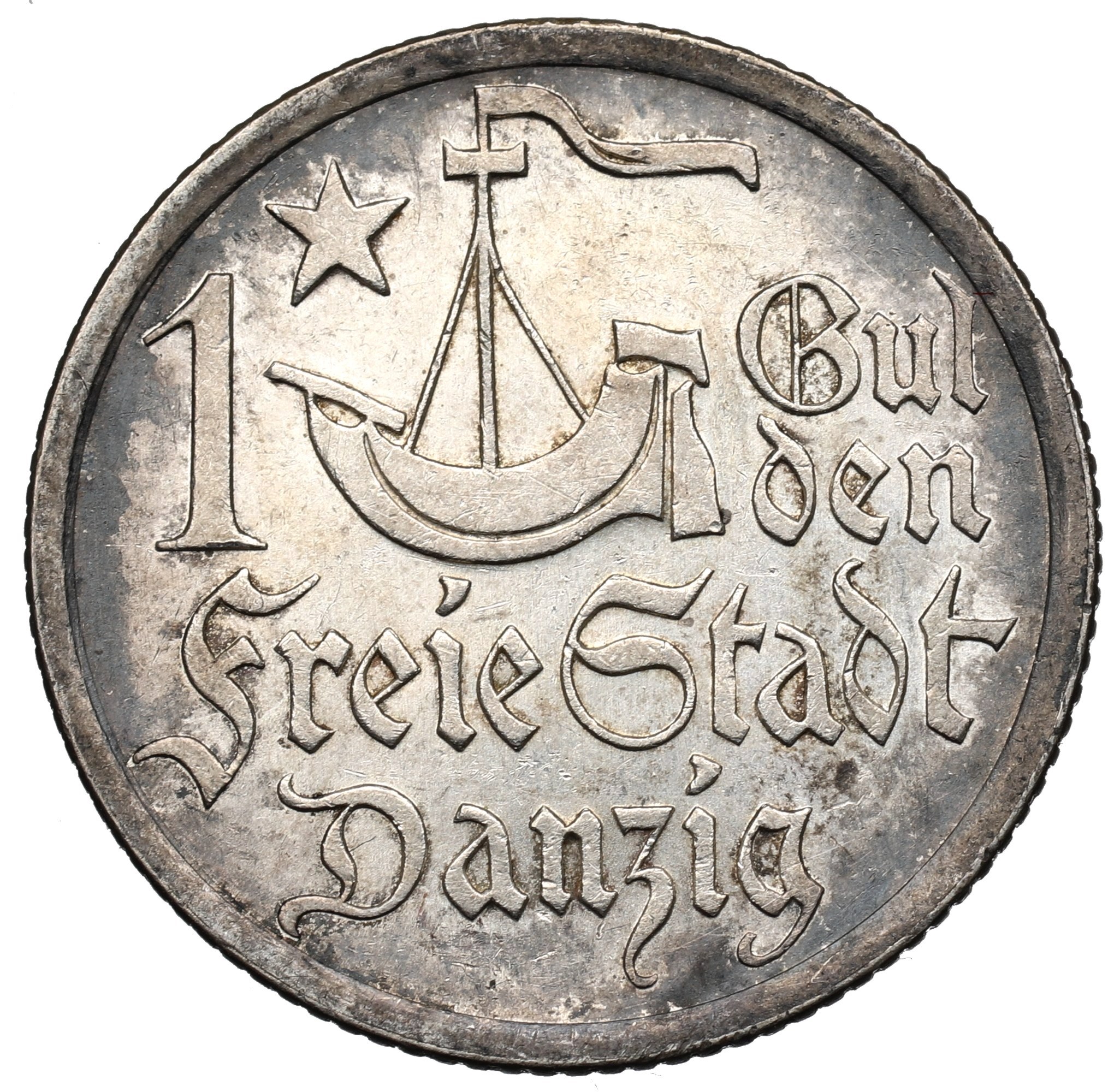 Wolne Miasto Gdańsk, 1 gulden 1923 - Aukcja internetowa / Licytacja online - Cena - OneBid