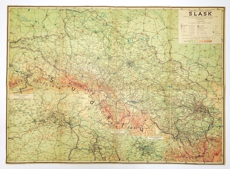 [SILESIA]. Silesia. Physical-administrative map (adm. division ...