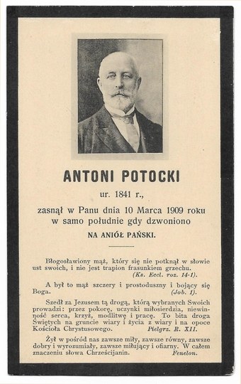 POTOCKI Antoni (ur. 1841, zm. 10 III 1909). - Aukcja internetowa ...