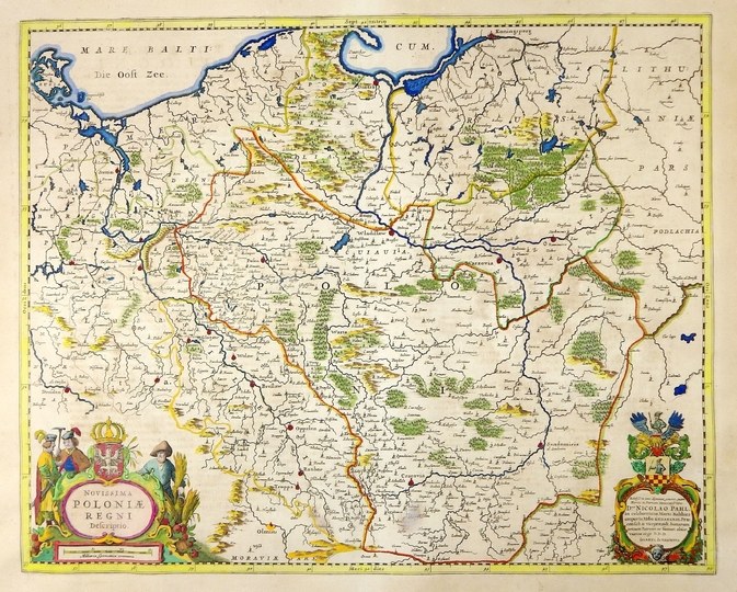 [POLSKA]. Mapa Polski J. Janssoniusa w 1652. - Aukcja internetowa ...