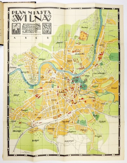 [WILNO]. Plan miasta Wilna. Plan barwny form. 51,8x39,7 cm. - Aukcja ...