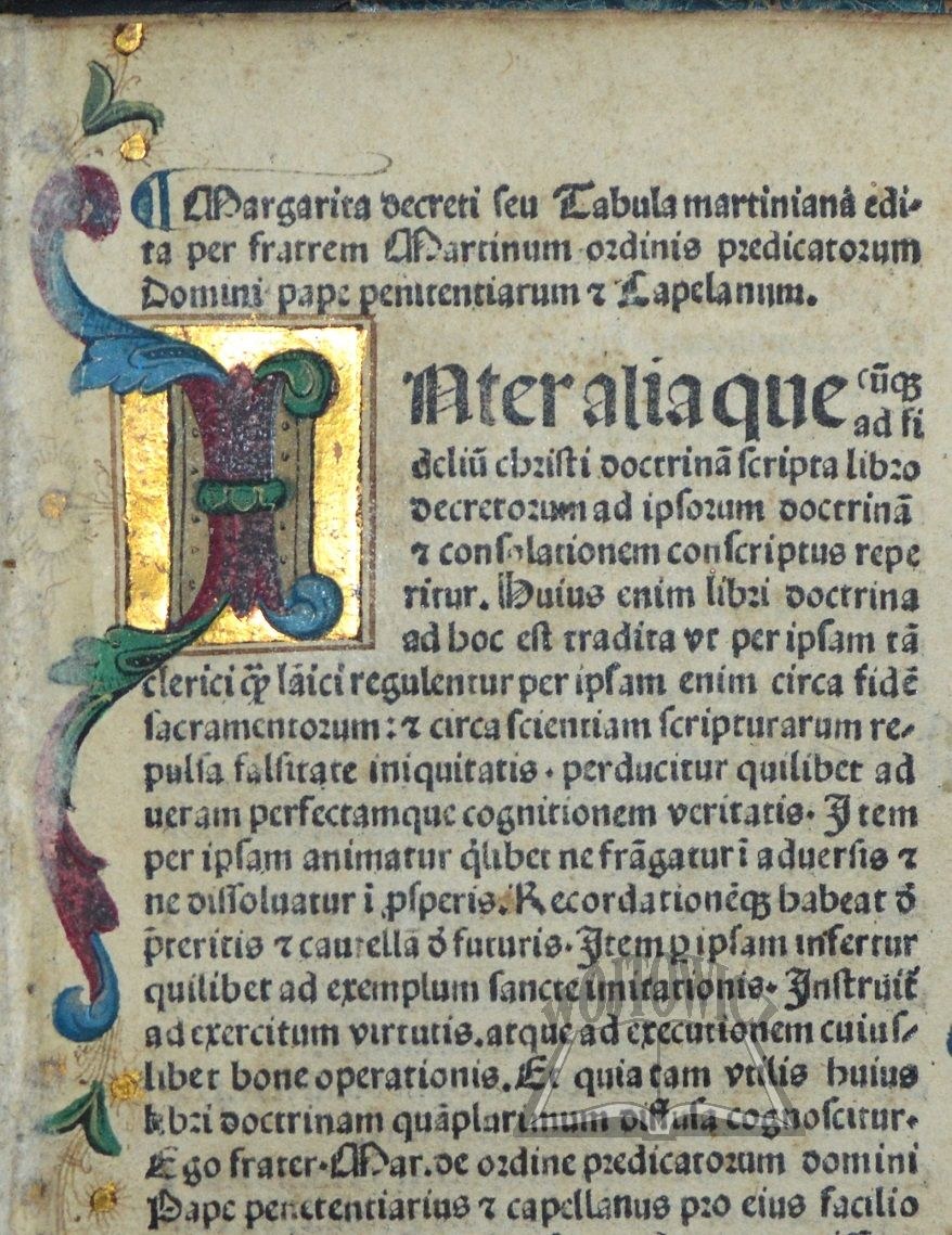 MARTINUS Polonus (Inkunabuł 1486), Margarita decreti seu Tabula ...