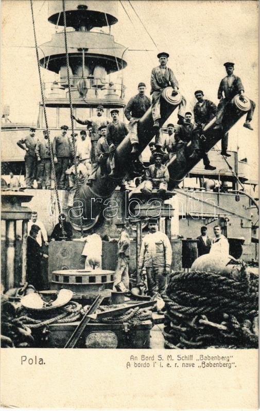 1916 Pola, Pula; SMS Babenberg az Osztrák-Magyar Haditengerészet ...