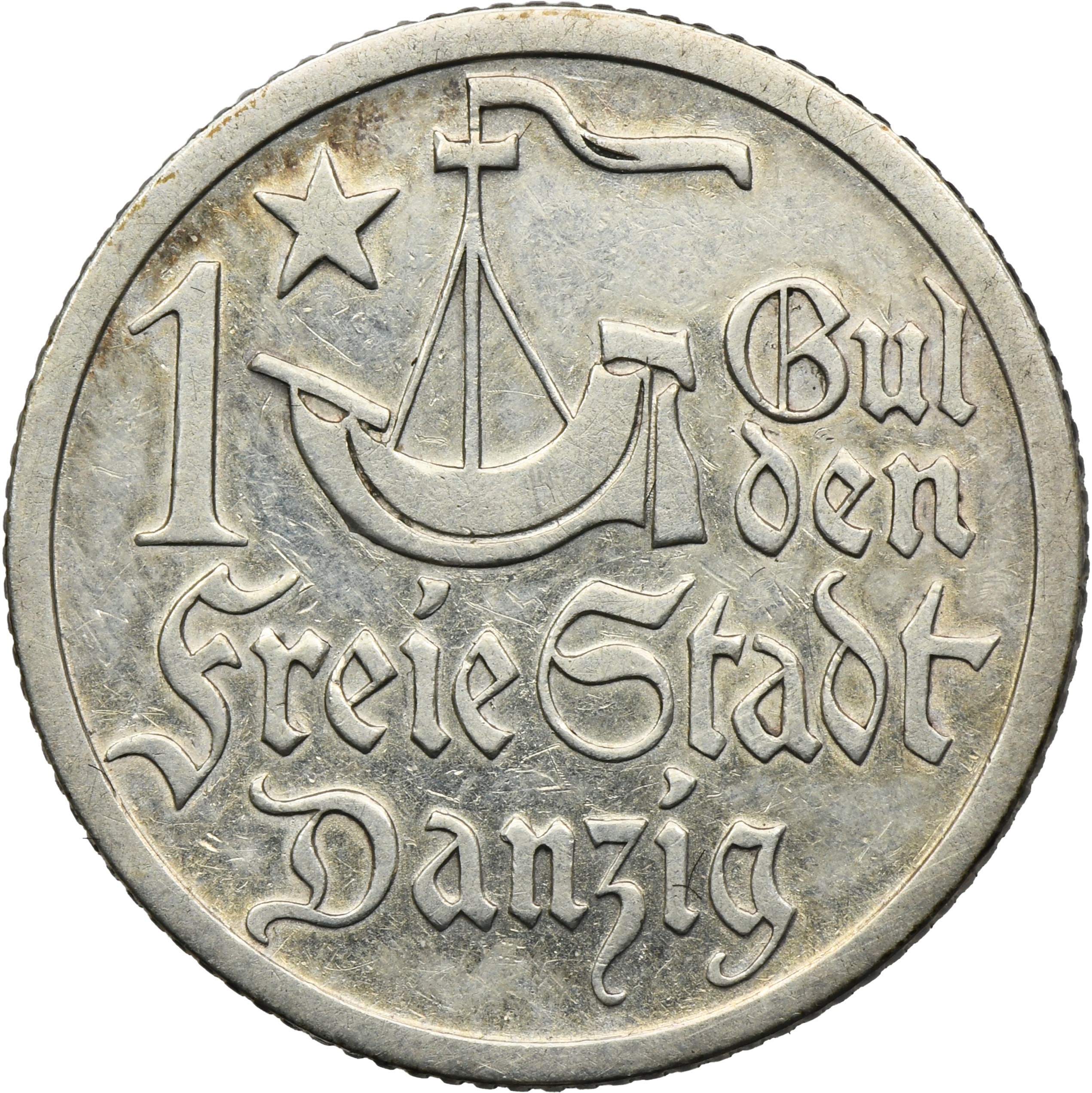 Wolne Miasto Gdańsk, 1 gulden 1923 Koga - Aukcja internetowa / Licytacja online - Cena - OneBid