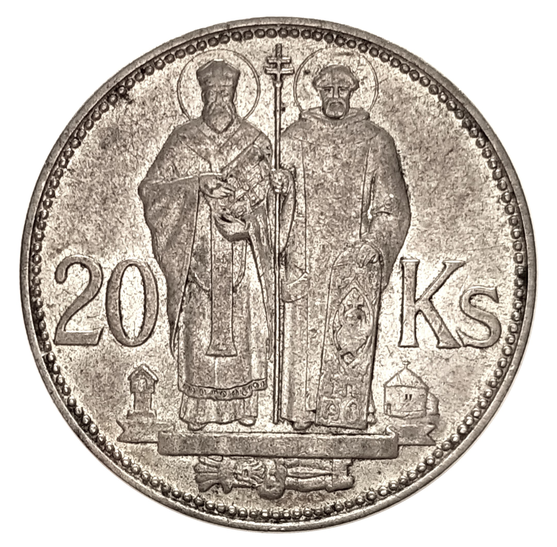 Slovakia, Republic (1939 - 1945), 20 crowns 1941, Saints Cyril and ...