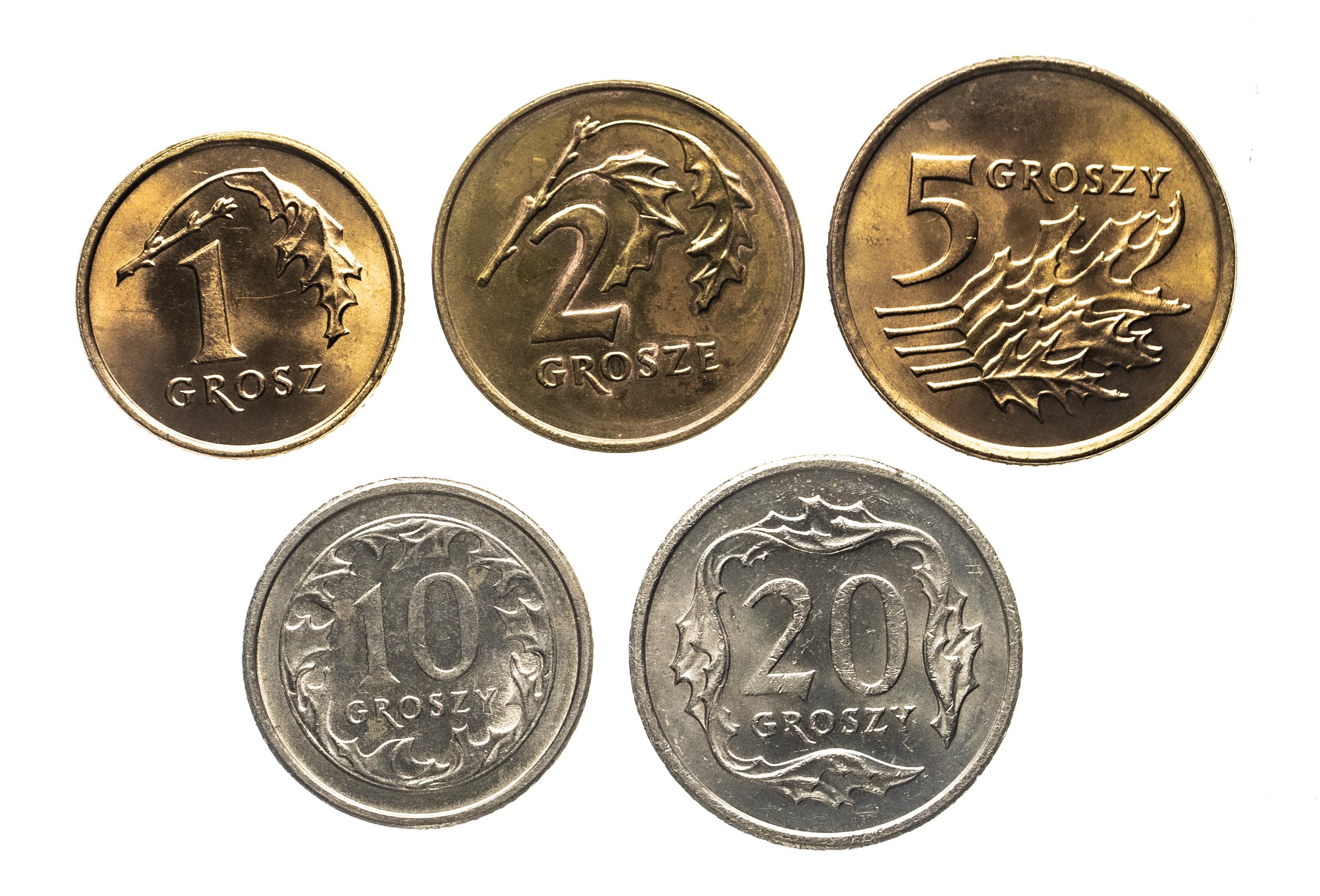 Poland, the Republic since 1989, set of circulation coins minted in ...
