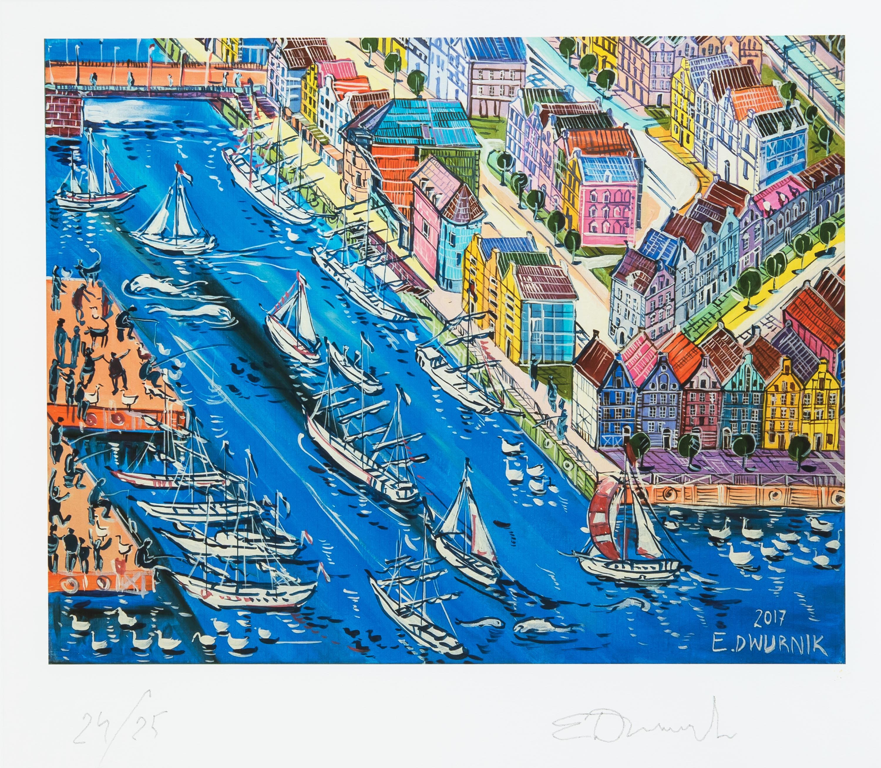 Edward Dwurnik (1943 Radzymin - 2018 Warszawa), Gdańsk - Aukcja internetowa / Licytacja online ...