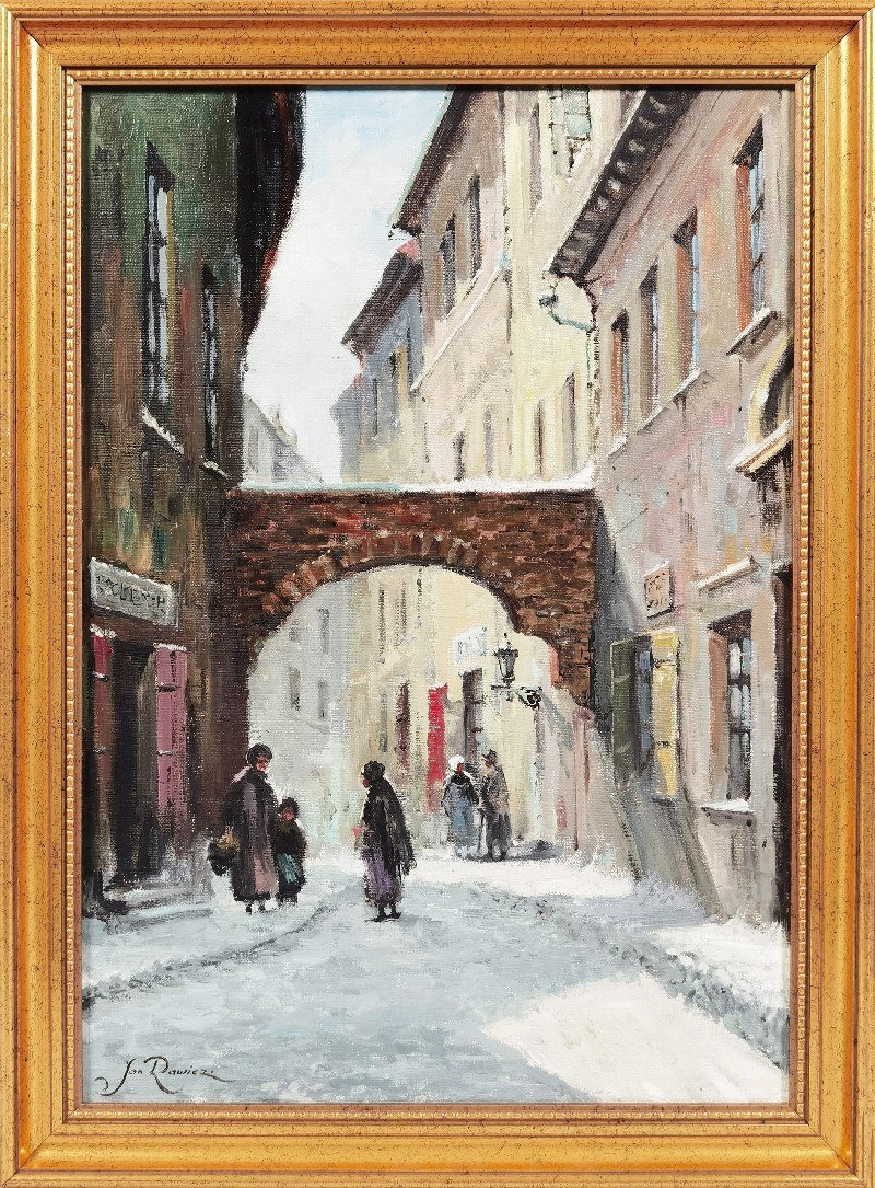 Jan RAWICZ (XX w.), Uliczka staromiejska - Aukcja internetowa ...