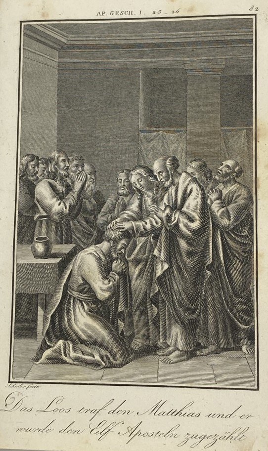 Schuler Édouard, miedzioryt "Das Loos traf den Malthias und er wurde ...