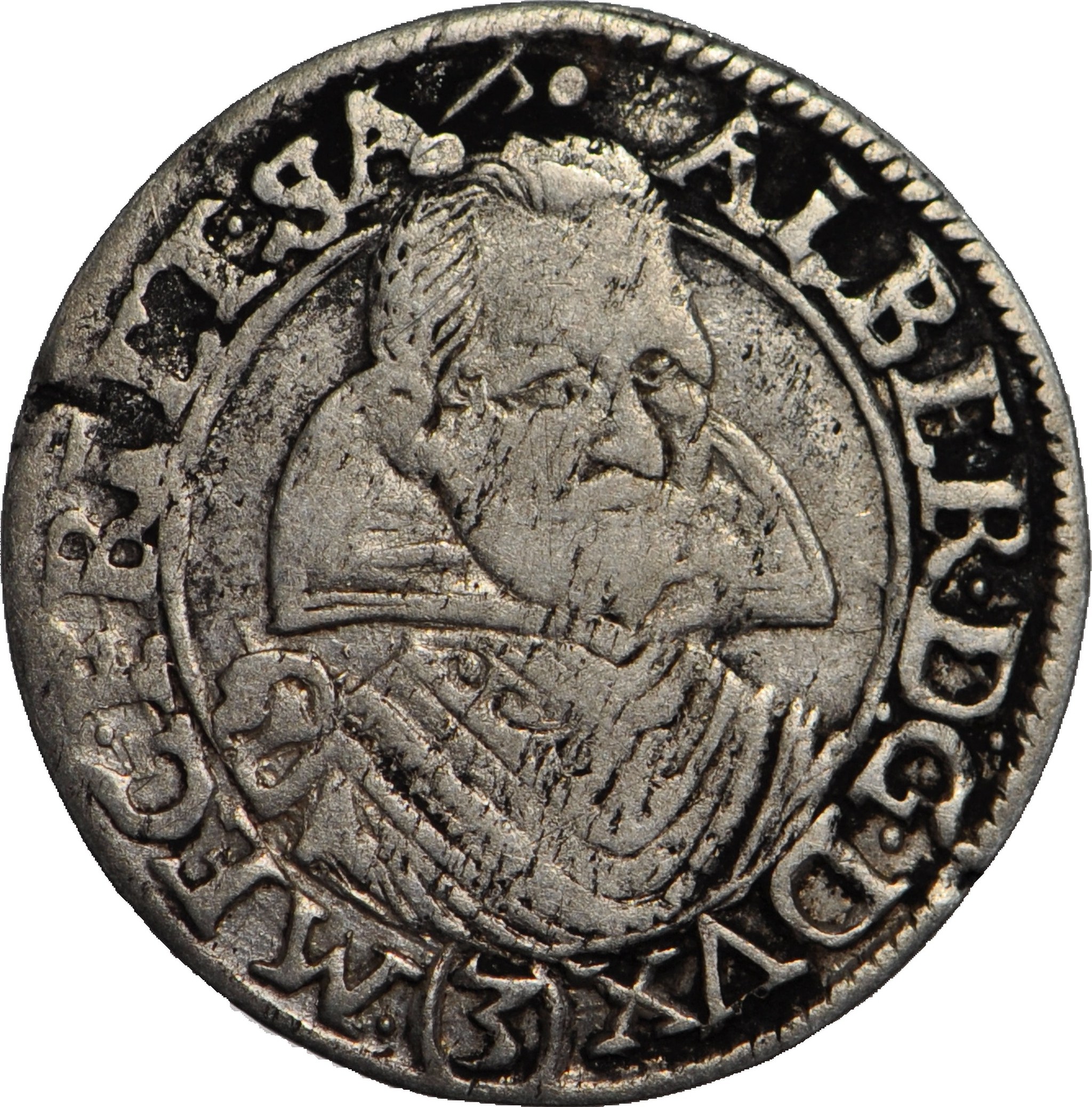 Śląsk, Księstwo Żagańskie, Albert z Wallenstein, 3 krajcary 1630, S ...