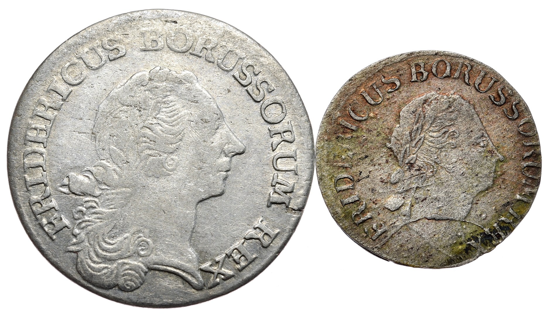 Prusy, Fryderyk II, 1/6 talara 1766, Wrocław i 3 grosze - Aukcja ...