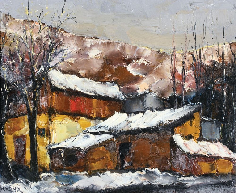 Krzysztof RACZYŃSKI, ZIMA W KAZIMIERZU, 1992 - Aukcja internetowa ... Krzysztof RACZYŃSKI, ZIMA W KAZIMIERZU, 1992 - Aukcja internetowa ...